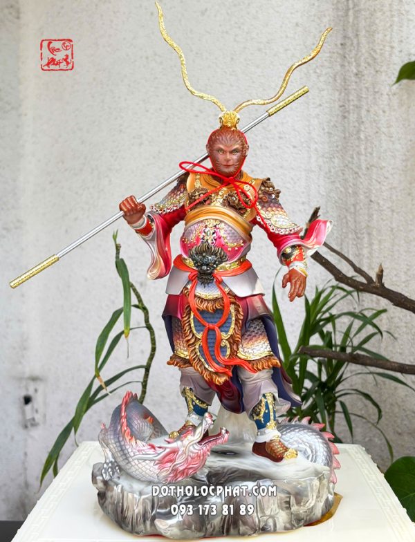 Tượng Tề Thiên Đại Thánh Bột Đá Vẽ Gấm Cưỡi Rồng TTDT-003 - LỘC PHÁT ...